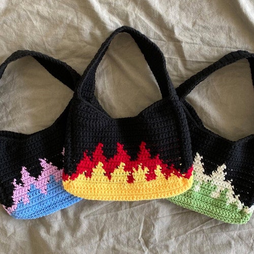 Crochet Bag Pattern Crochet Purse Pattern Crochet Flames - Etsy