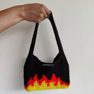 Crochet Bag Pattern - Crochet Purse Pattern - Crochet Flames Bag ...