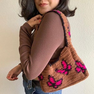 Crochet Bag Pattern - Crochet Purse Pattern - Crochet Butterfly Bag ...