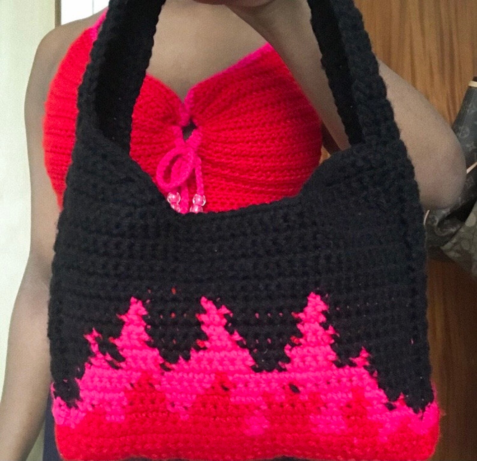 Crochet Bag Pattern - Crochet Purse Pattern - Crochet Flames Bag ...