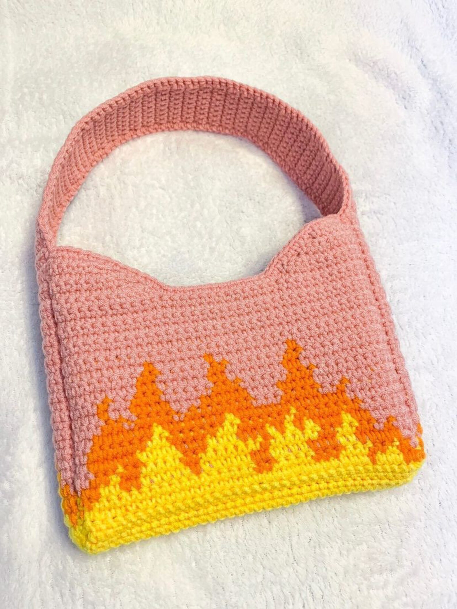 Crochet Bag Pattern - Crochet Purse Pattern - Crochet Flames Bag ...