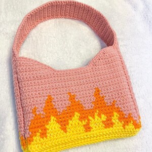 Crochet Bag Pattern - Crochet Purse Pattern - Crochet Flames Bag ...