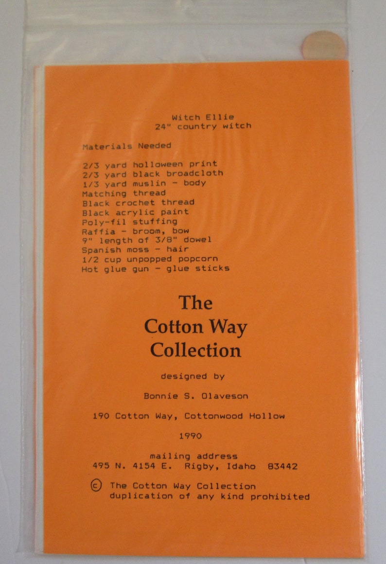 The Cotton Way Collection Witch Ellie Patterns - Etsy