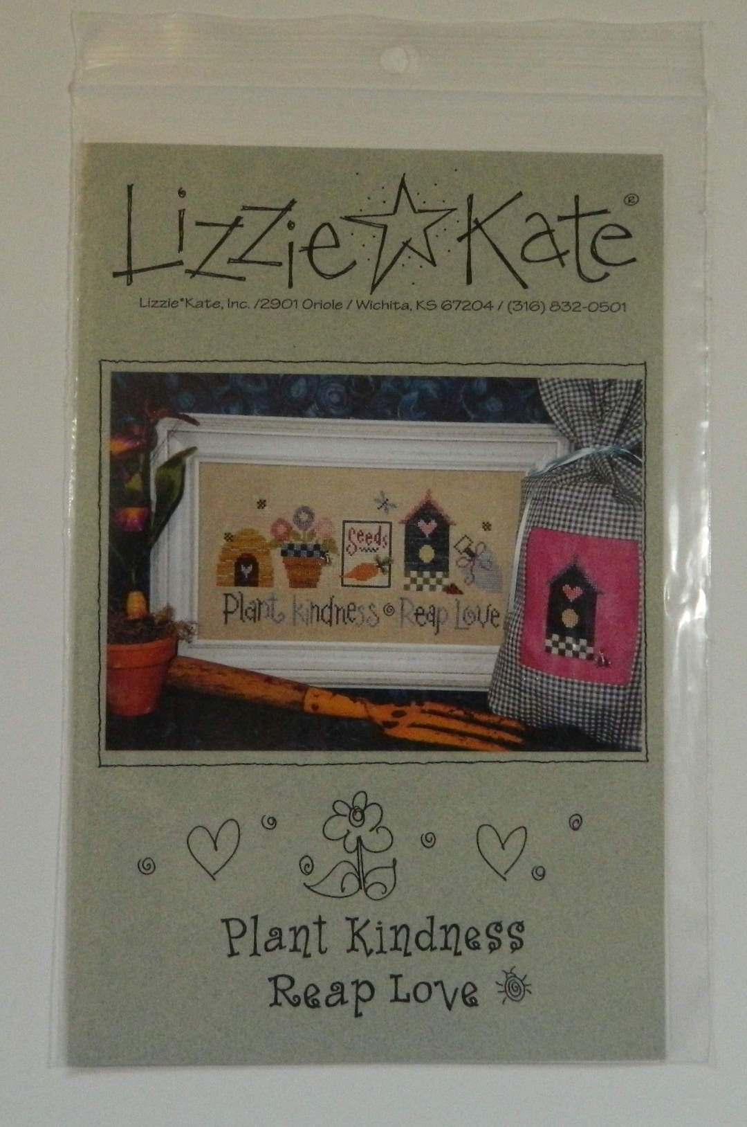 Lizzie Kate Counted Cross Stitch Charts "plant Kindness Reap Liove" - Etsy