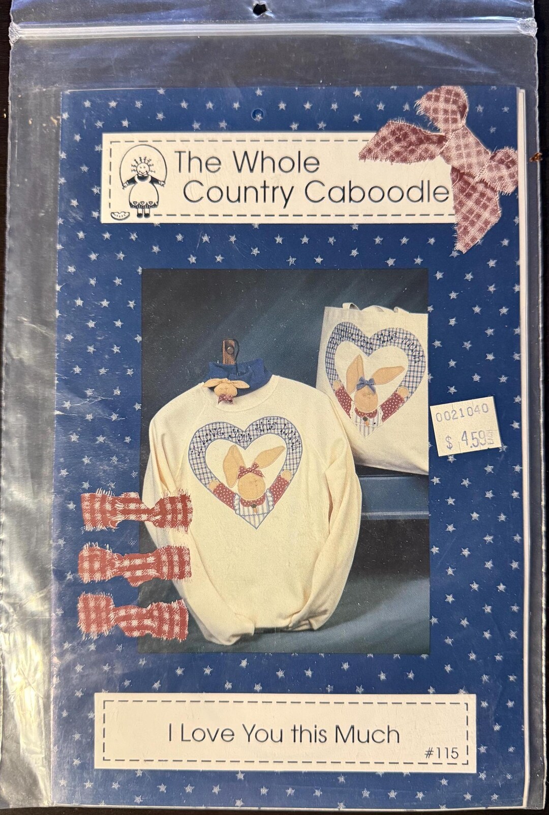 I Love You This Much 1992 the Whole Country Caboodle Applique Pattern ...