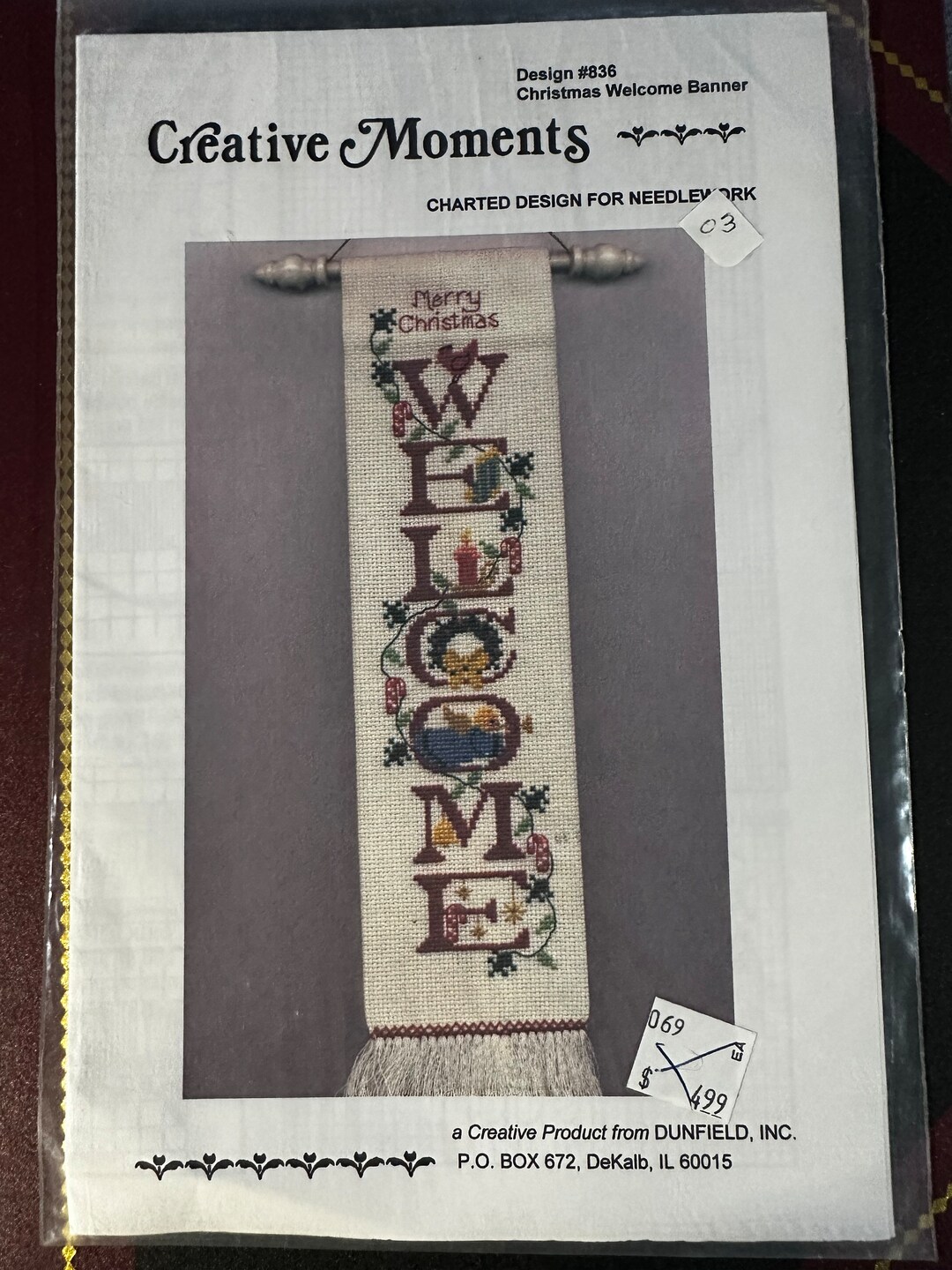 Creative Moments - Christmas Welcome Banner # 836 - Cross Stitch ...