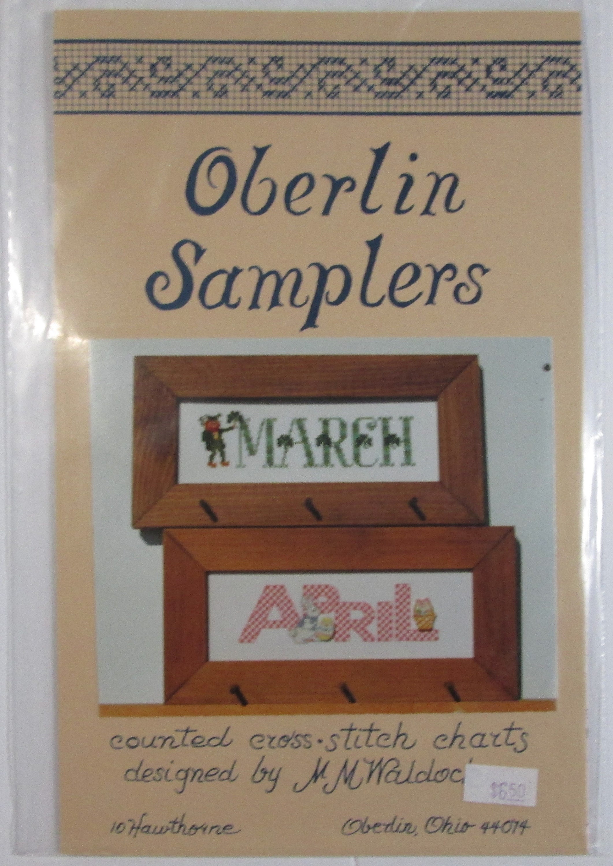 March April by M M WALDOCK - Oberlin Samplers - Christmas** Cross ...