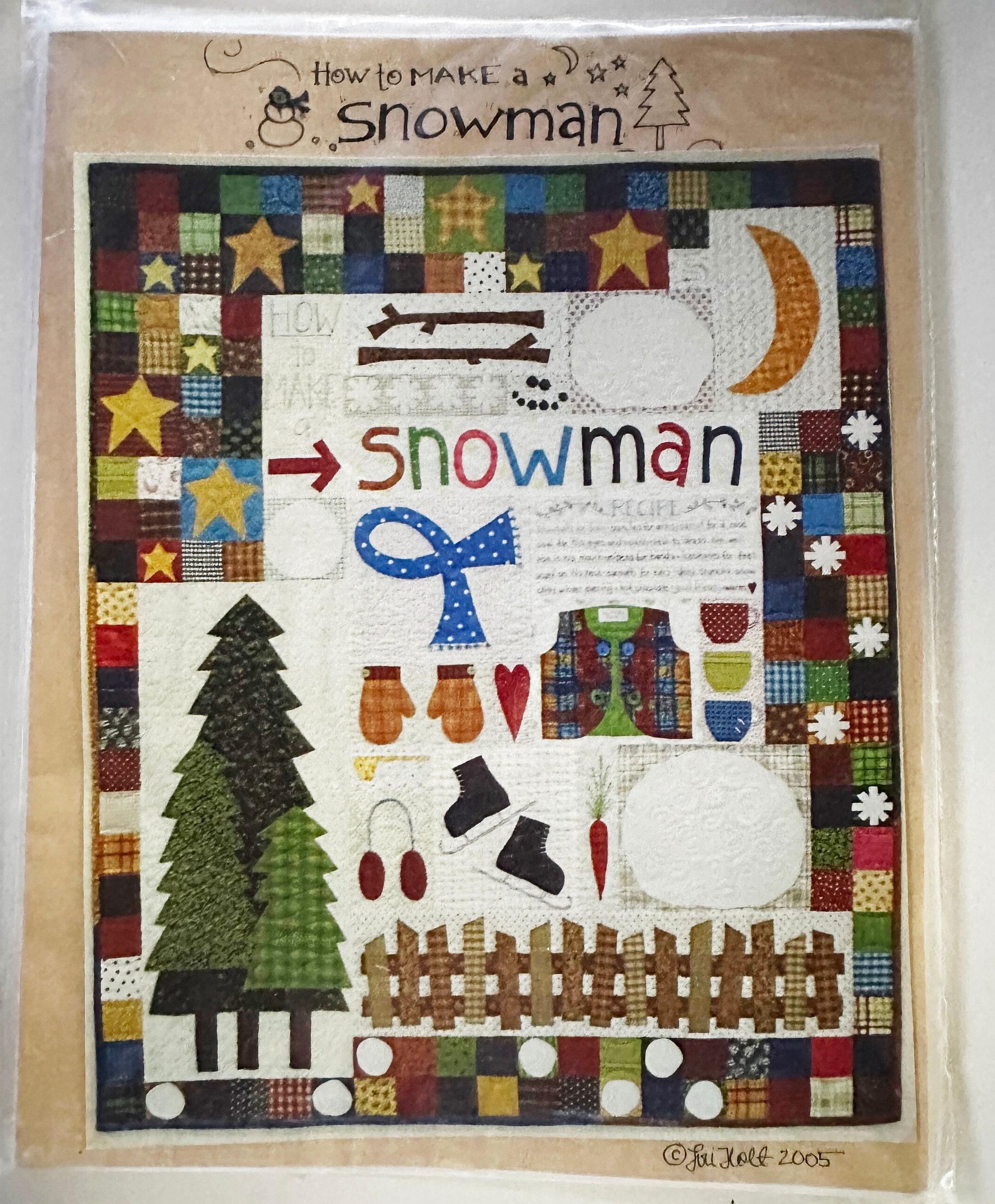 How to Make a Snowman Applique Pattern By: Bee in My Bonnet 38 X 46 - Etsy