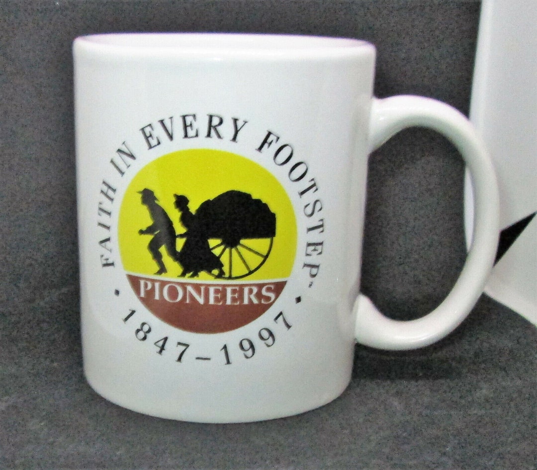 Mormon Trail Coffee Mug Cup Utah, Faith in Every Footstep 1847-1997 - Etsy