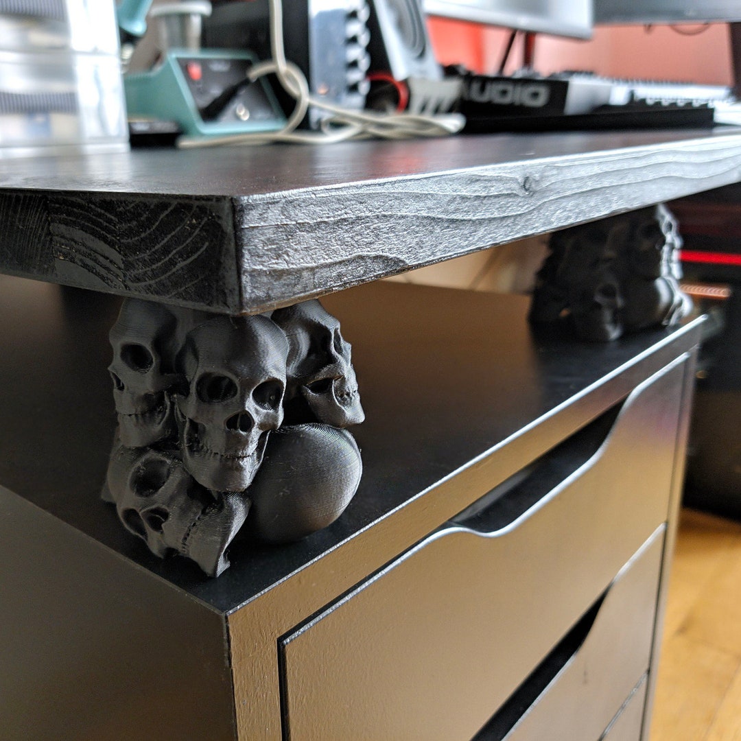 Skull Desk Riser | 3D Printed Desk Riser | Ikea Desk Riser | 3D Printed ...