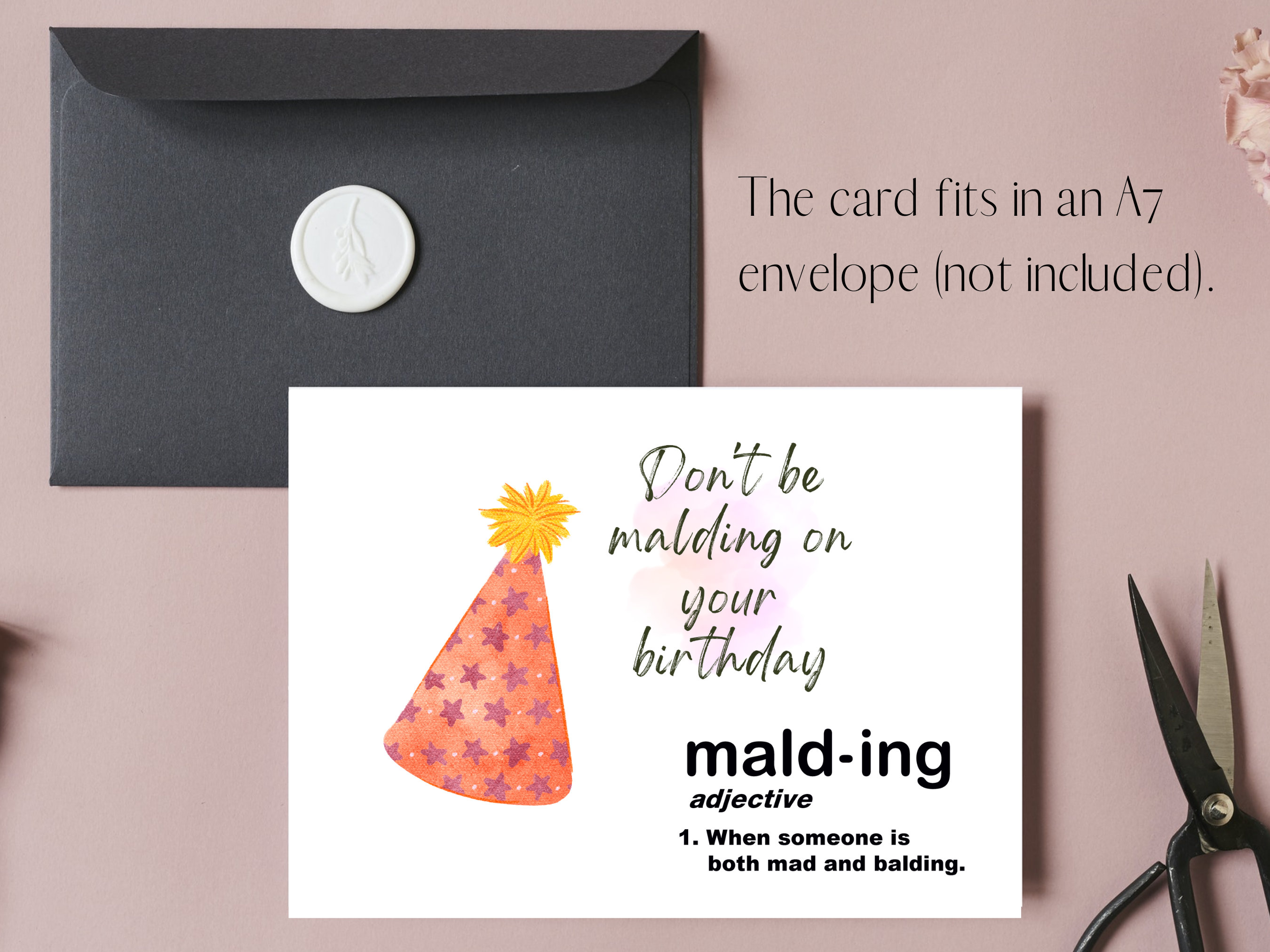 Funny Birthday Card Digital Download Sarcastic Bald Greeting for Him - Etsy