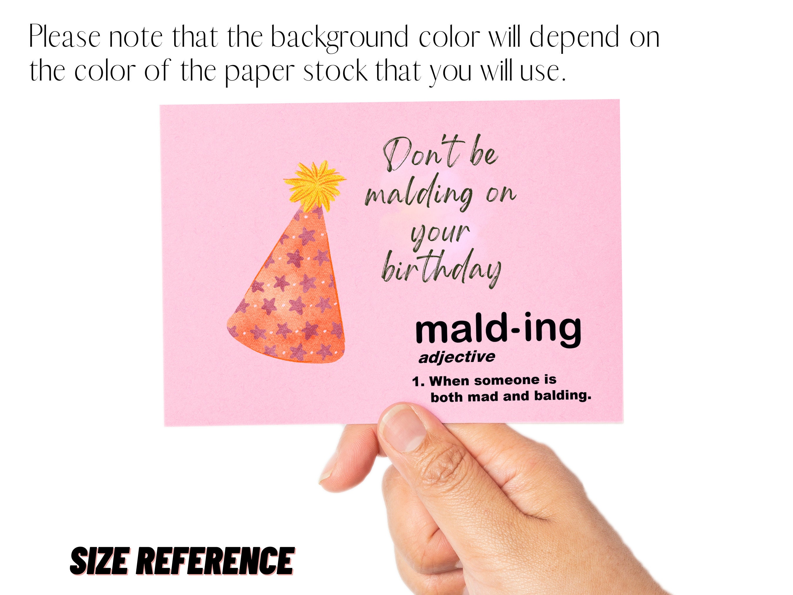 Funny Birthday Card Digital Download Sarcastic Bald Greeting for Him - Etsy
