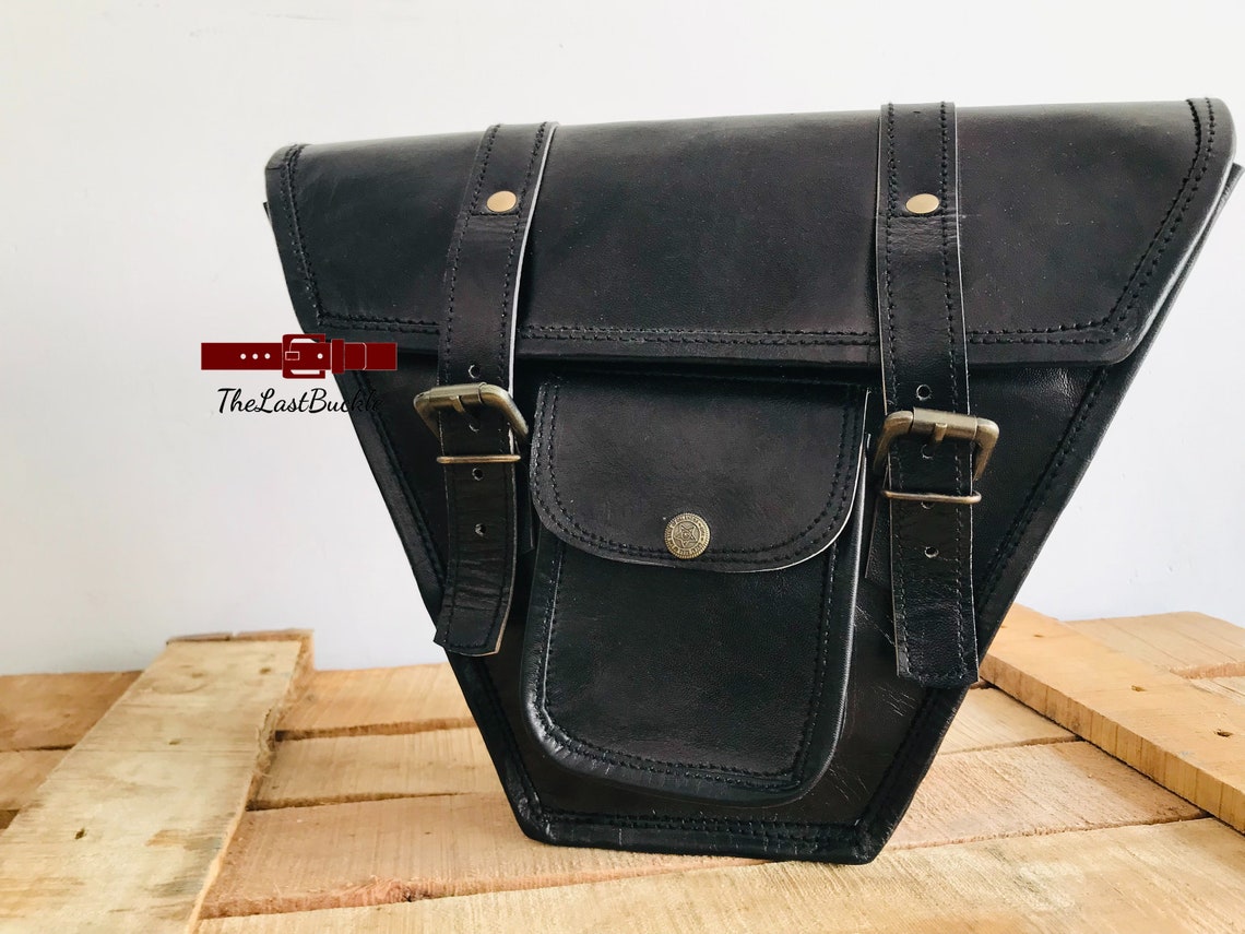 CAFE RACER Motorcycle Saddle Bag Side Bags Luggage Bag Genuine - Etsy