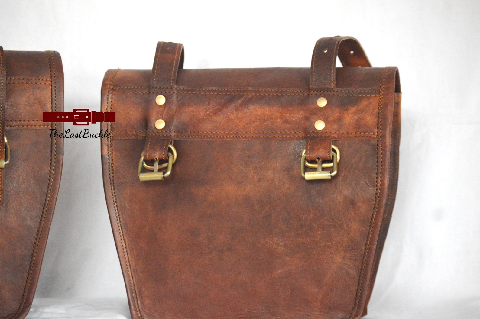 Leather Motorcycle Saddle Bag Vintage Rust Brown Leather Saddlebags ...
