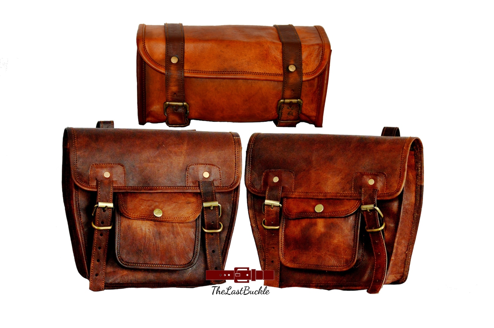 Leather Motorcycle Saddle Bag Vintage Rust Brown Leather - Etsy