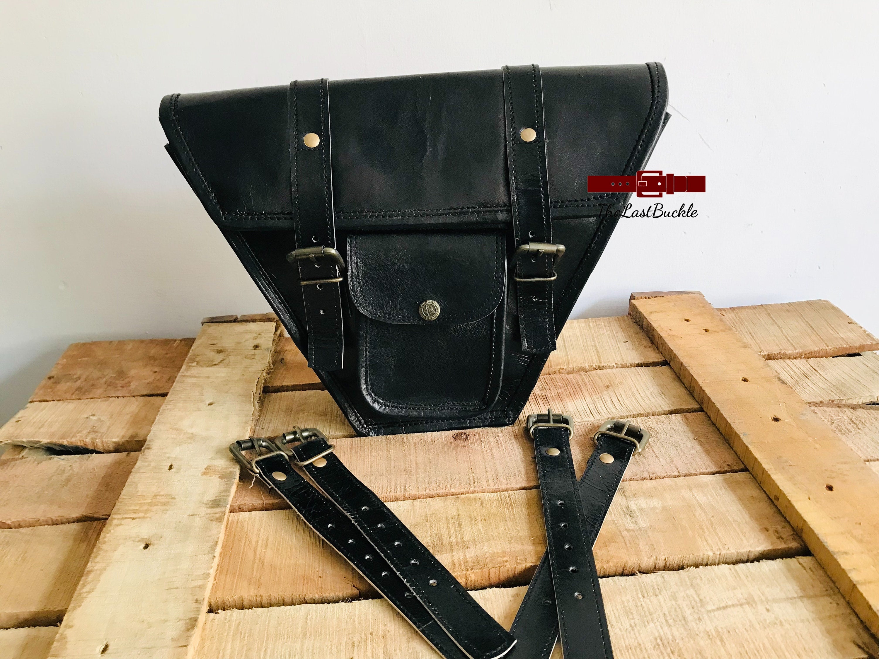 CAFE RACER Motorcycle Saddle Bag Side Bags Luggage Bag Genuine - Etsy