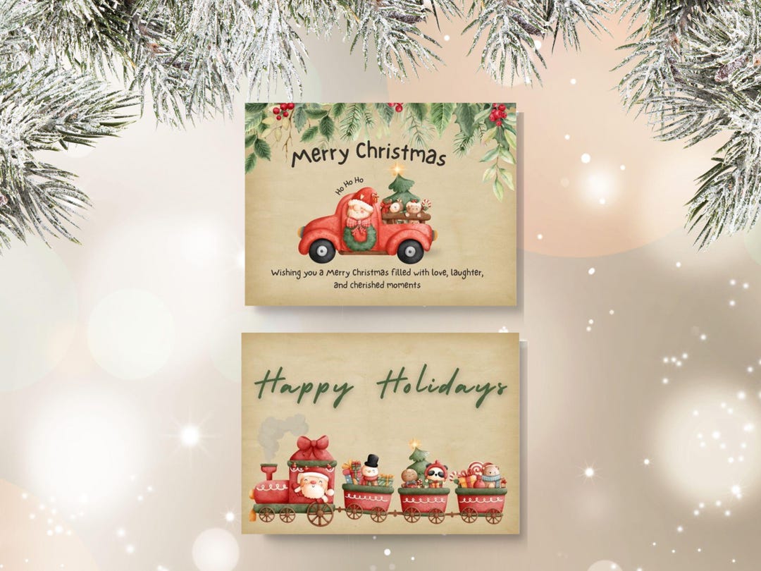 Christmas Printable Post Cards, Christmas Cards, Post Cards, Holiday ...
