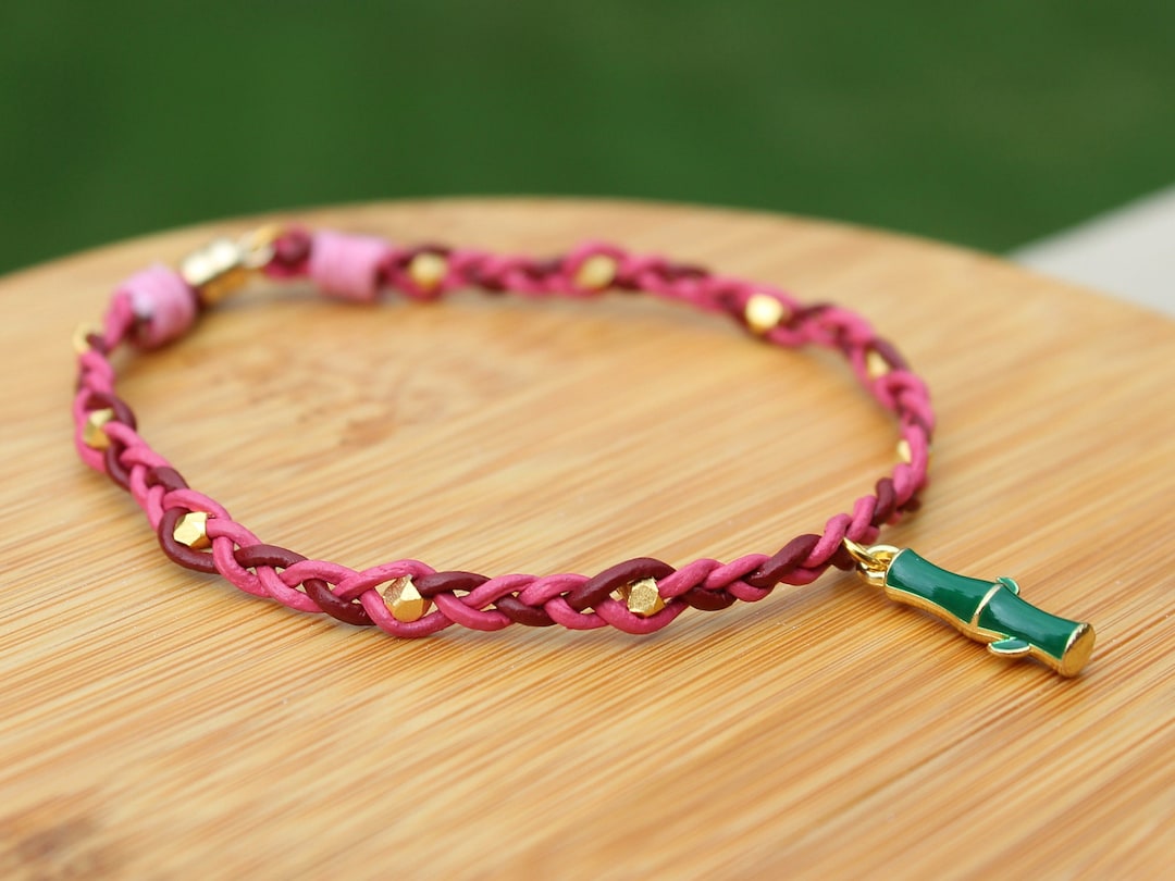 Demon Anime Inspired Braided Leather Bracelet - Etsy