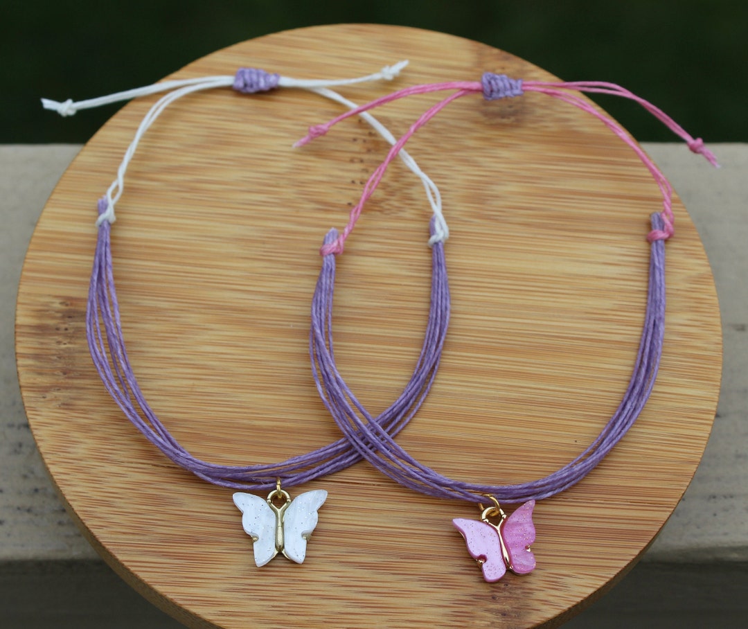 Adjustable Butterfly String Bracelet - Etsy