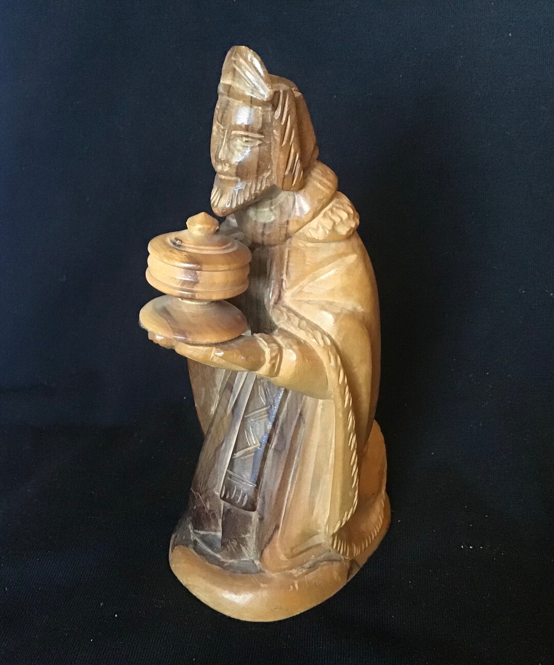 Vintage Carved Nativity Wiseman Melchior 5 Tall Olive Wood - Etsy