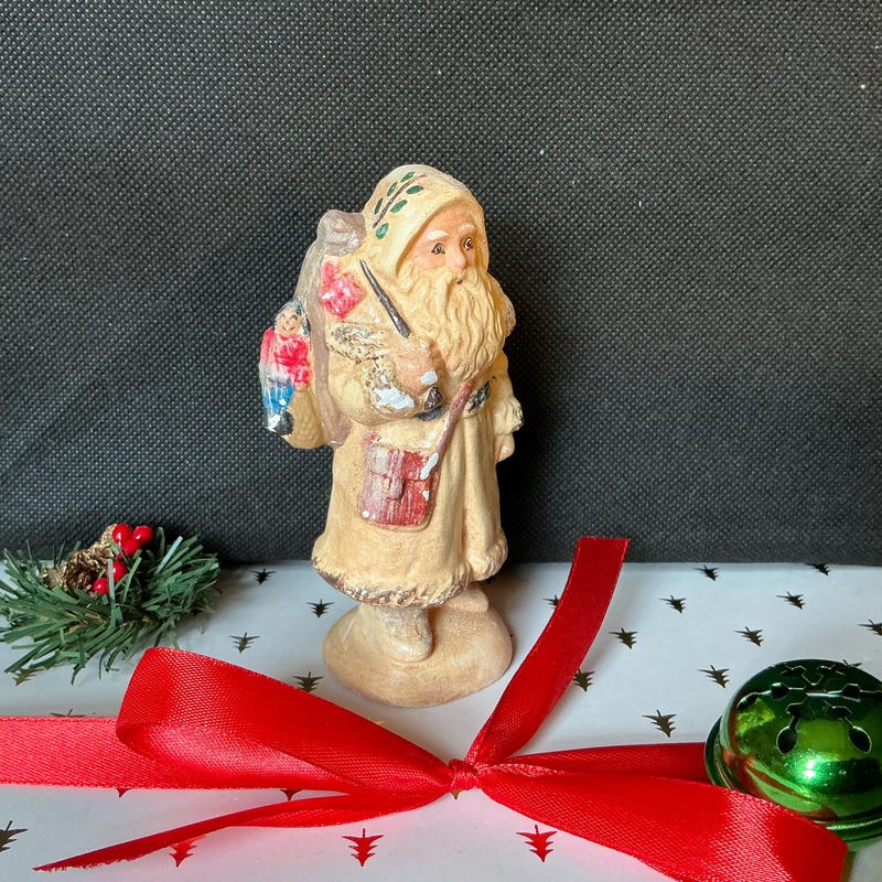 Chalkware Santa - Etsy
