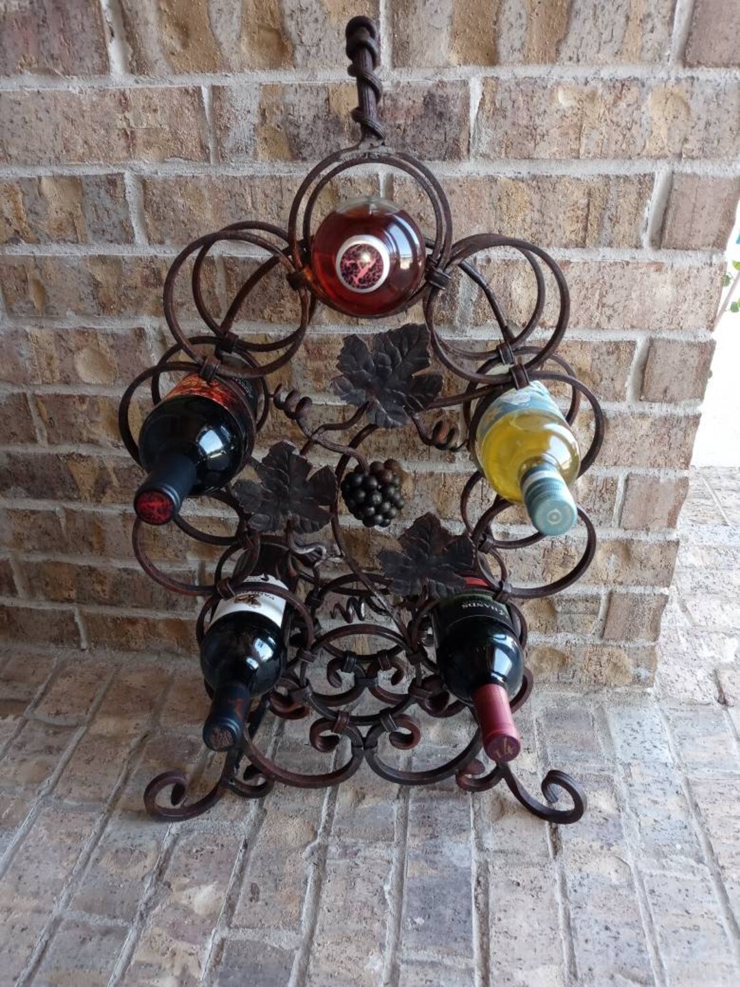 Hand Forged Grape Vine Wine Rack - Etsy