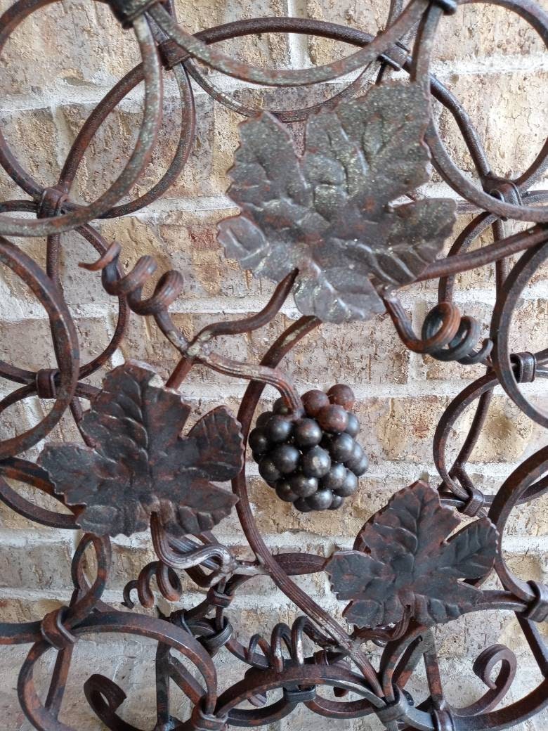 Hand Forged Grape Vine Wine Rack - Etsy