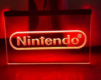 Nintendo Neon Light - Etsy