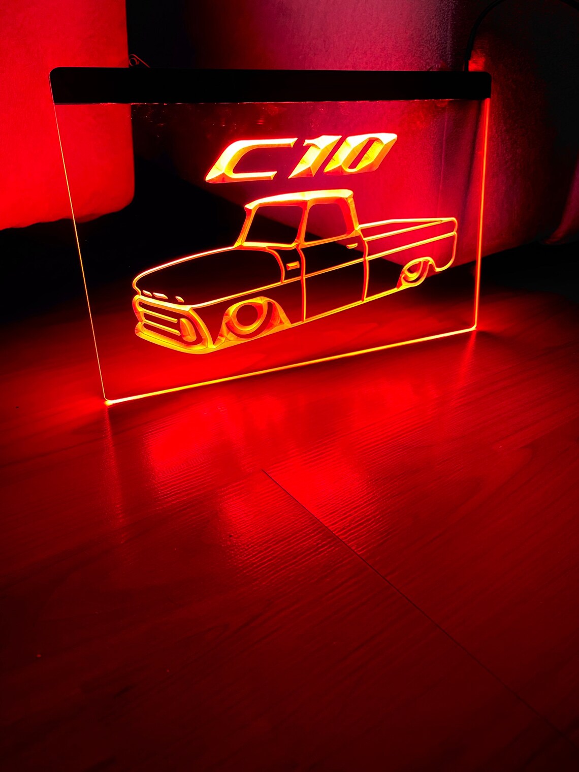 Chevrolet C10 Truck LED Neon Red Light Sign | Etsy