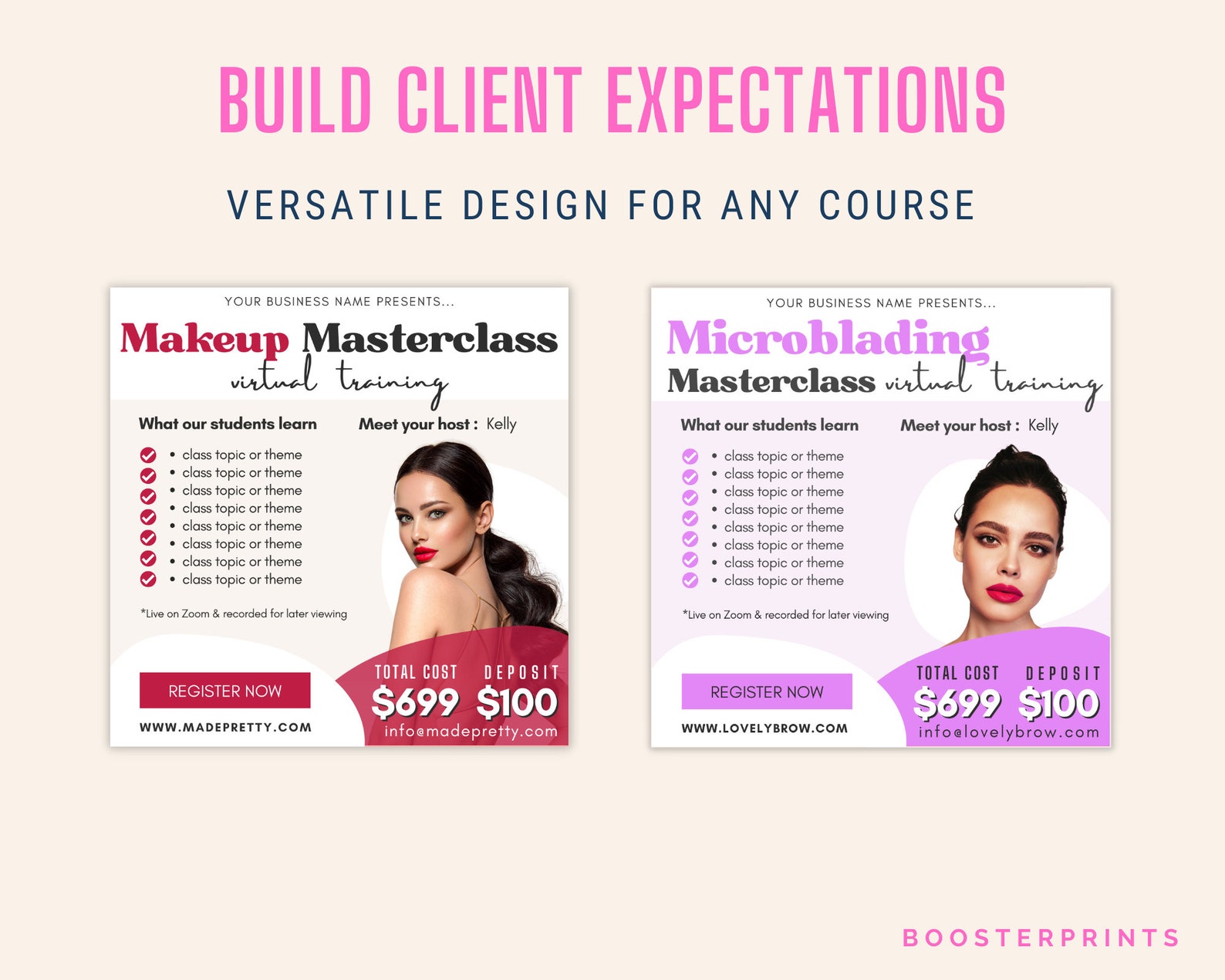 MUA Flyer Template Training Masterclass Makeup Artist Training Flyer ...