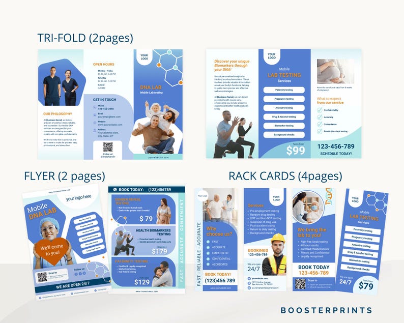 Mobile Lab Marketing Flyers DNA Testing Flyers Medical Template Health ...