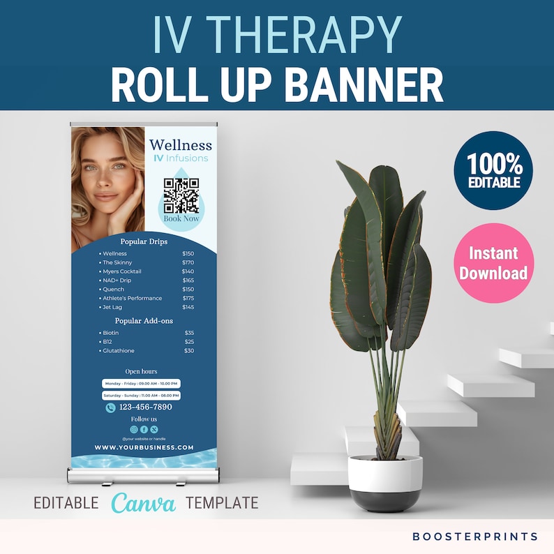 IV Therapy Posters Retractable IV Banner Iv Rollup Banner Iv Event ...