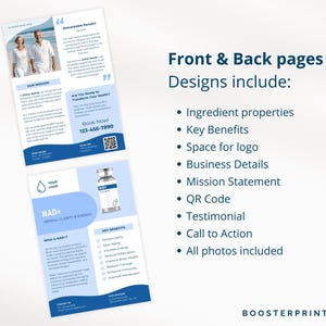 Nad Flyer IV Therapy Canva Template Nad Injections Canva Nad Info Iv ...