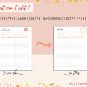 Mailing List Sign up Sheet Email List Client Opt-in Salon Clients ...