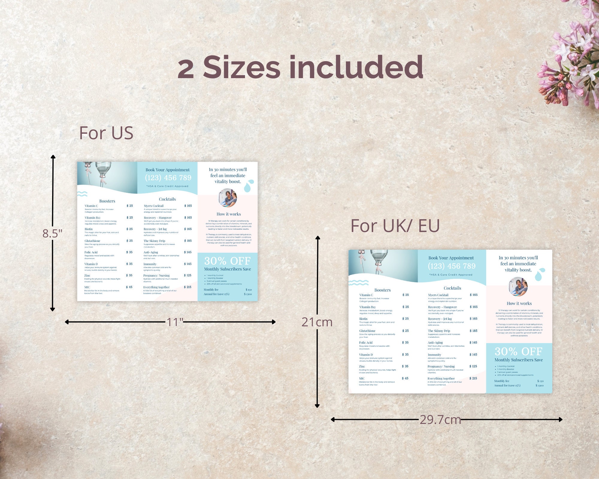 IV Vitamin Therapy Marketing IV Infusion Template IV Therapy Flyer Iv ...