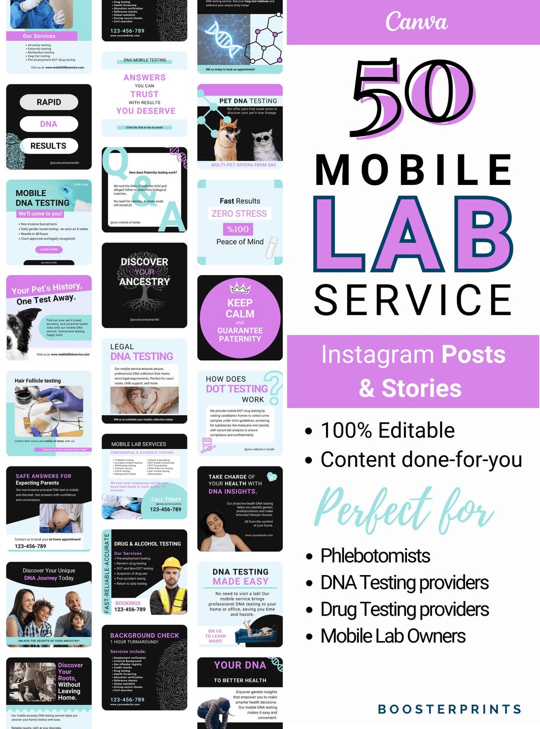 Mobile DNA Testing IG Mobile DNA Testing Instagram Medical Template ...