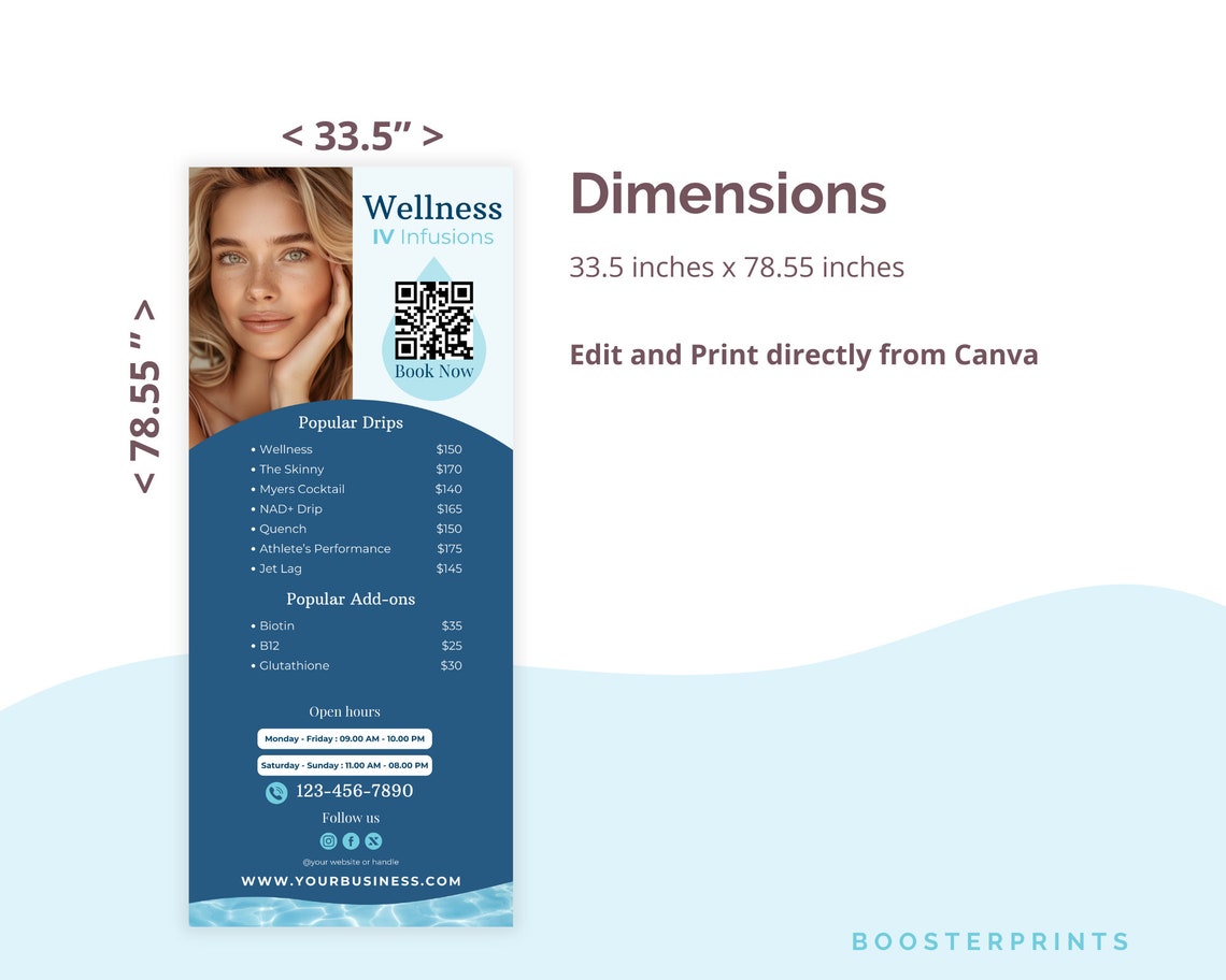 IV Infusion Template Retractable IV Banner Iv Rollup Banner Iv Event ...