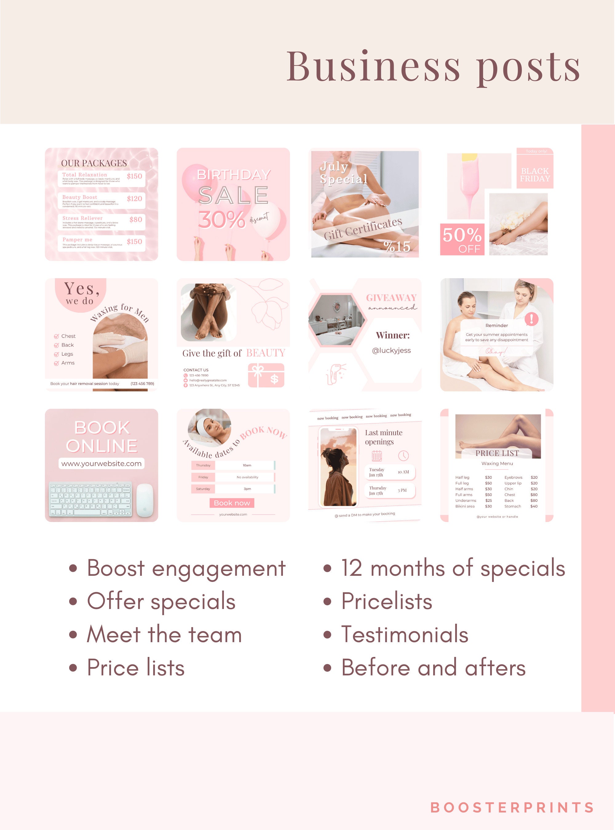 Waxing Instagram Template Waxing Instagram Templates Wax Insta Waxing ...