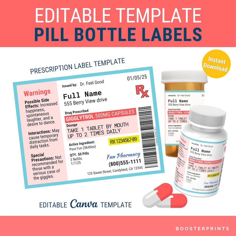 Medicine Labels - Etsy