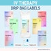 IV Label Template Drip Bag Labels Iv Therapy Template Gradient IV ...
