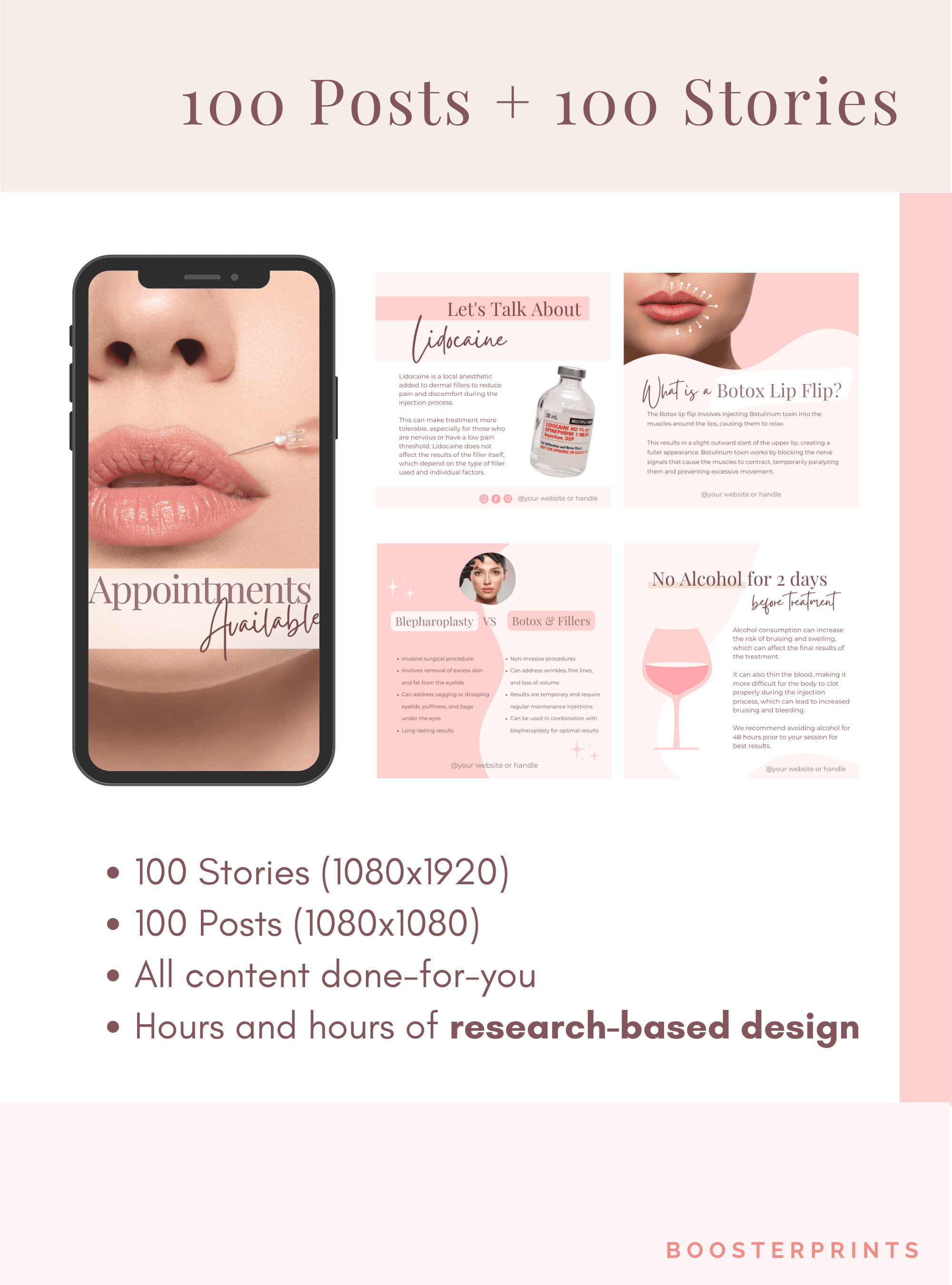 Botox Filler Instagram Template Botox and Fillers Posts Stories IG ...