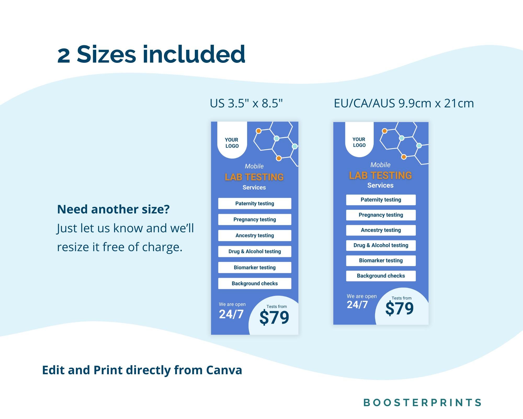 DNA Testing Rack Card Mobile Lab Brochures Mobile Dna Test Flyer Dna ...