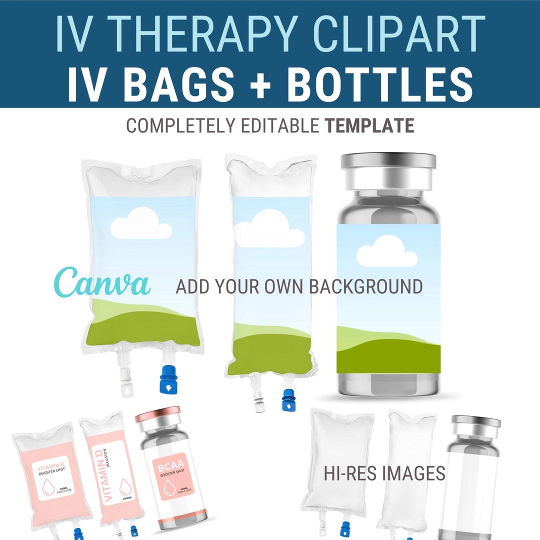 IV Therapy Canva IV Hydration Template Iv Therapy Marketing Iv Bottles ...