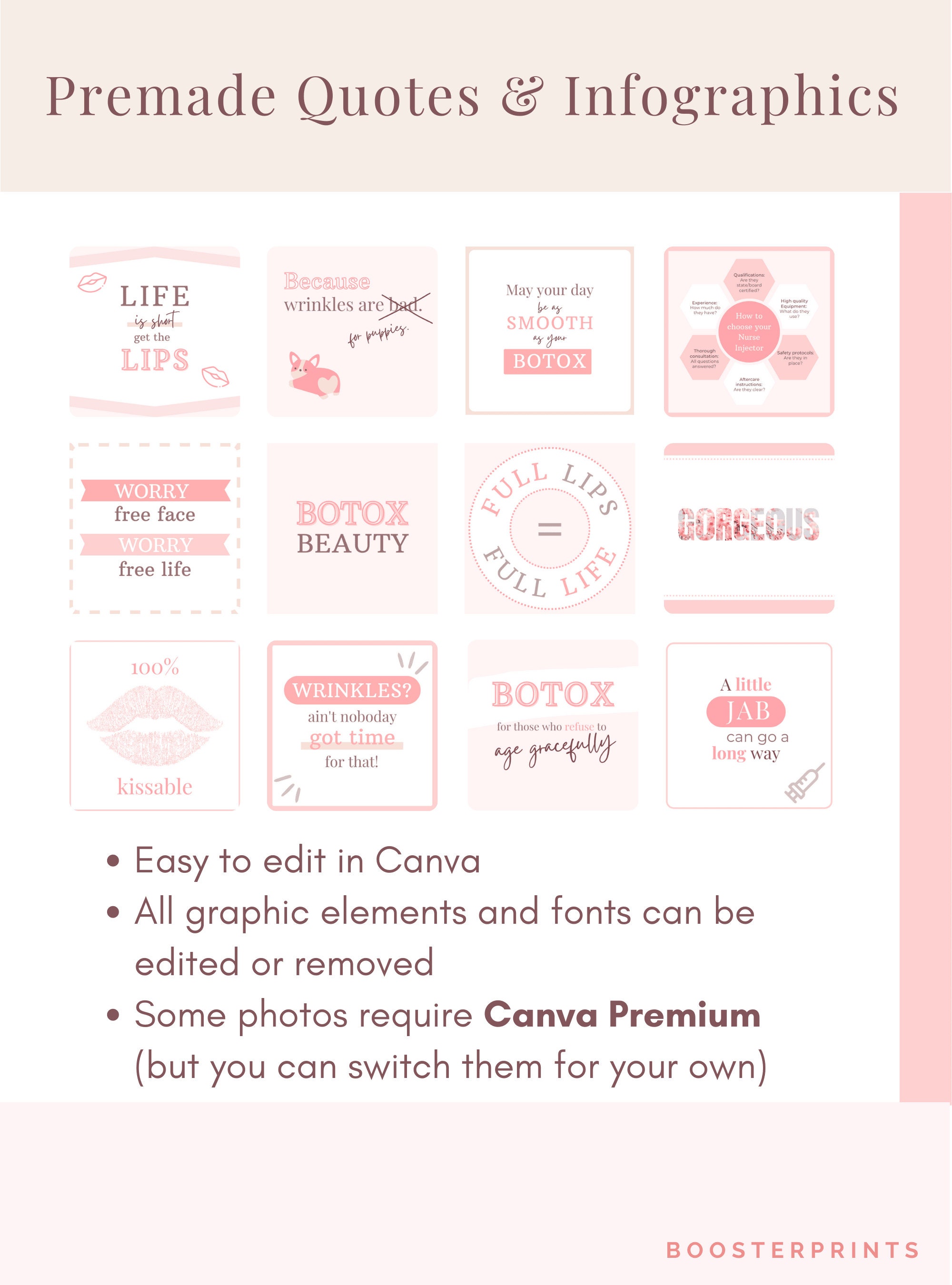 Botox Filler Instagram Template Botox and Fillers Posts Stories IG ...