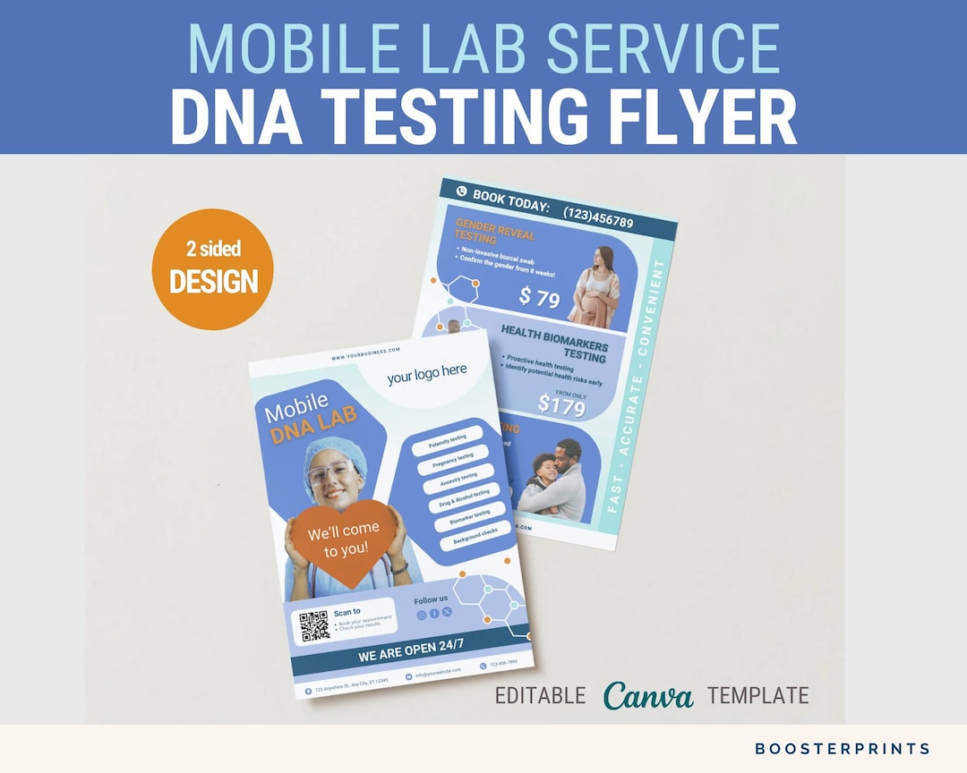 Mobile Lab Flyer DNA Testing Flyer Template Mobile Lab Marketing DNA ...