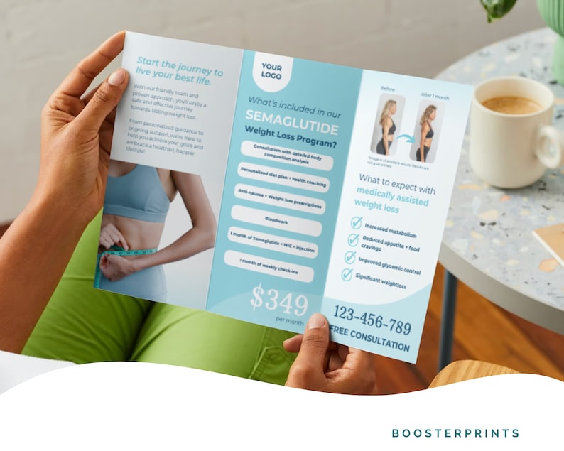 Semaglutide Marketing Trifold Weight Loss Template Semaglutide Template ...