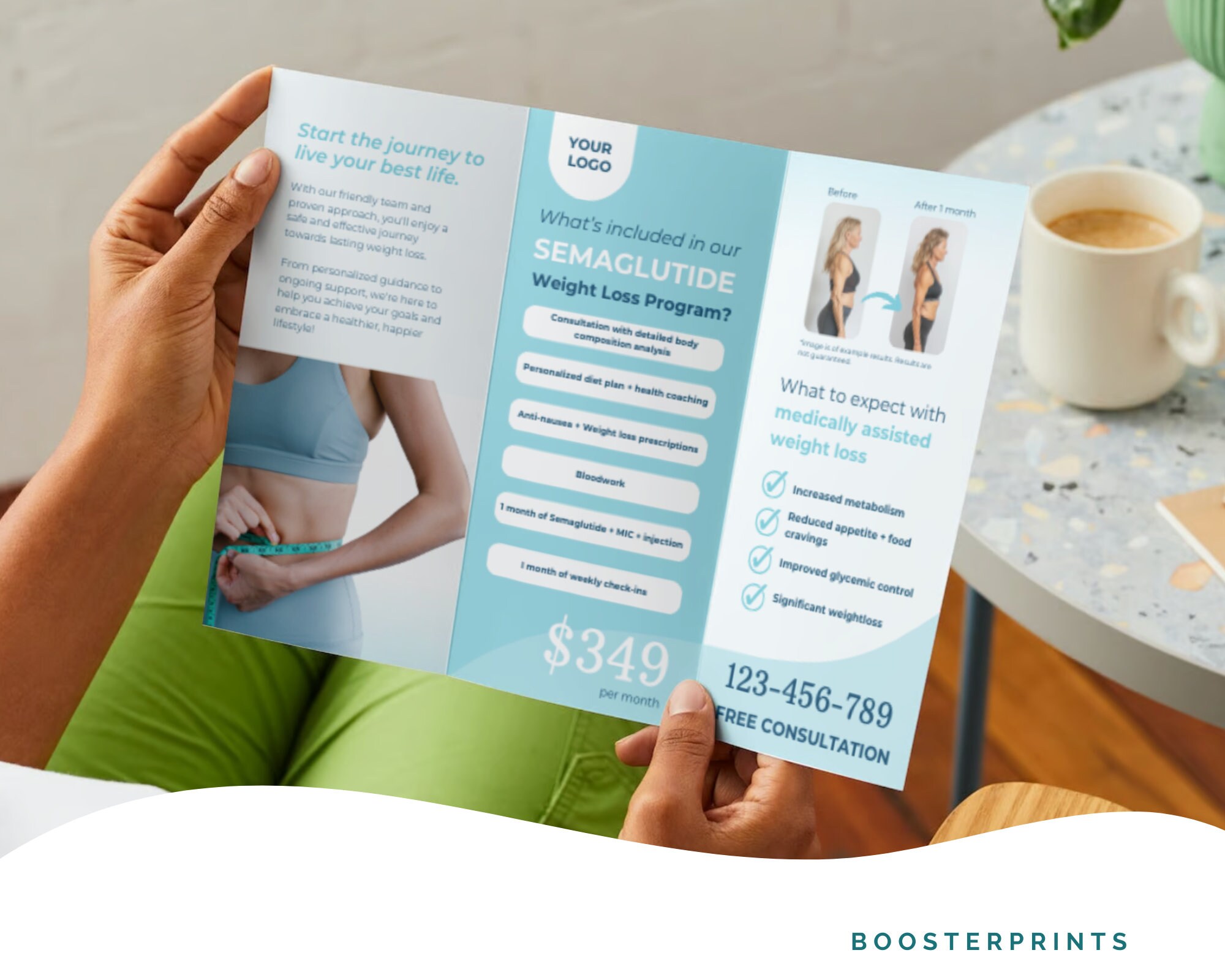 Semaglutide Marketing Trifold Weight Loss Template Semaglutide Template ...