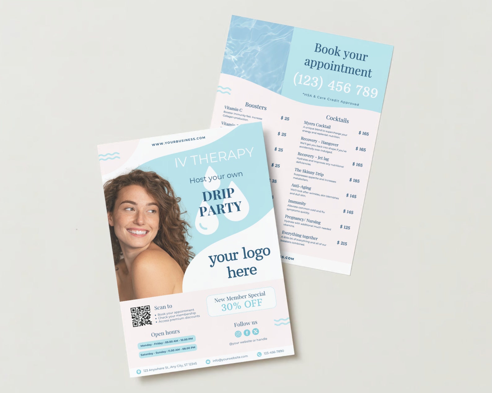 IV Therapy Brochure IV Infusion Flyer Template IV Therapy Marketing Iv ...