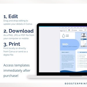 Nad Flyer IV Therapy Canva Template Nad Injections Canva Nad Info Iv ...