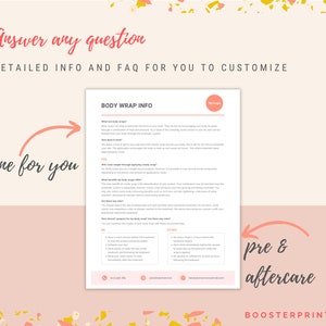 Body Wrap Consent Form Client Intake Form Editable Canva Template ...